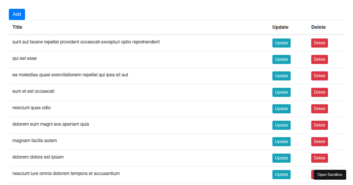 Calling Backend Services - Codesandbox