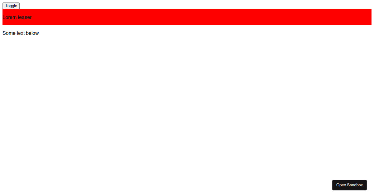React animate auto height - Codesandbox React animate auto height - Codesandbox