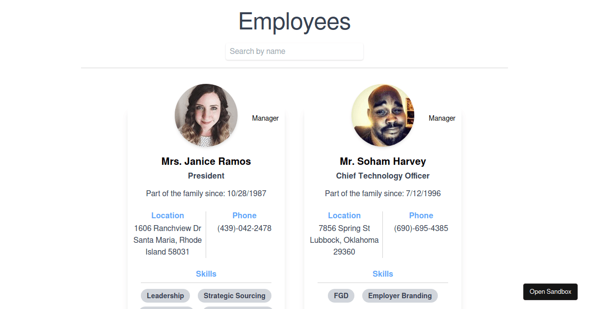 employee-database-vue - Codesandbox