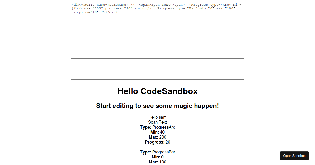 DynamicJsxParserExample - Codesandbox