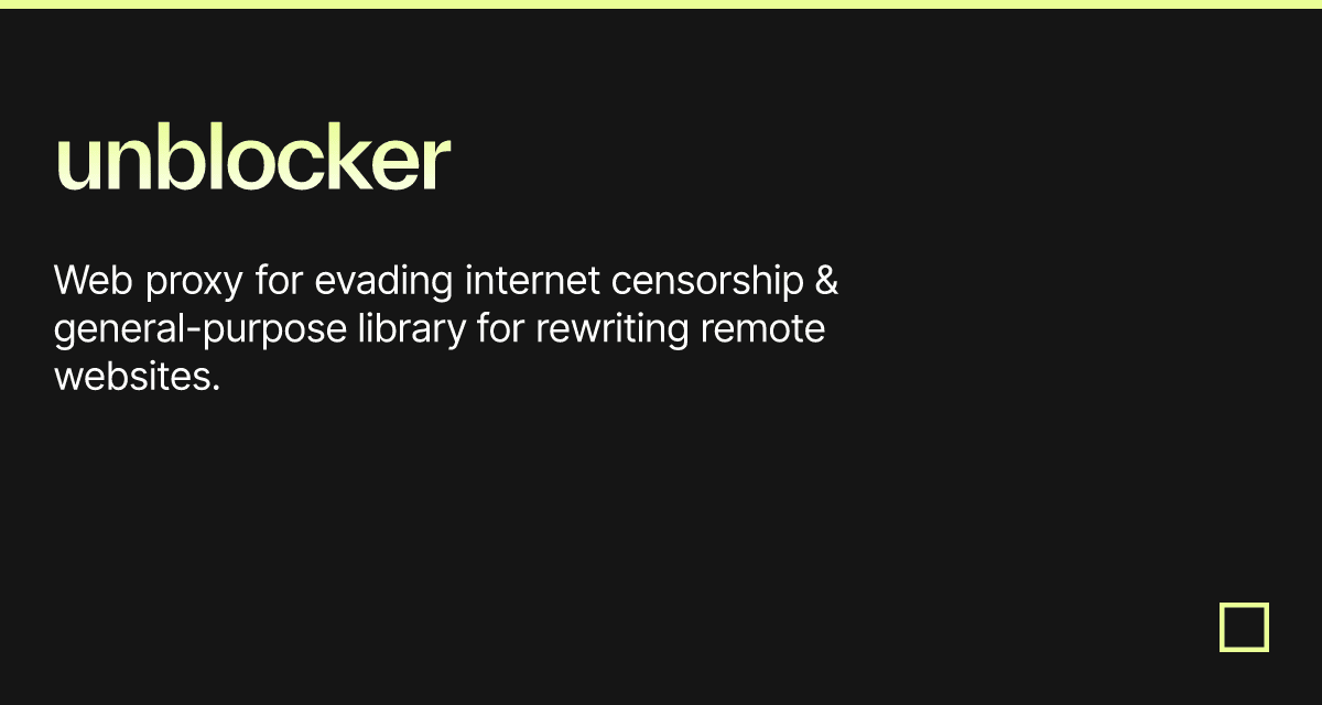 unblocker - Codesandbox