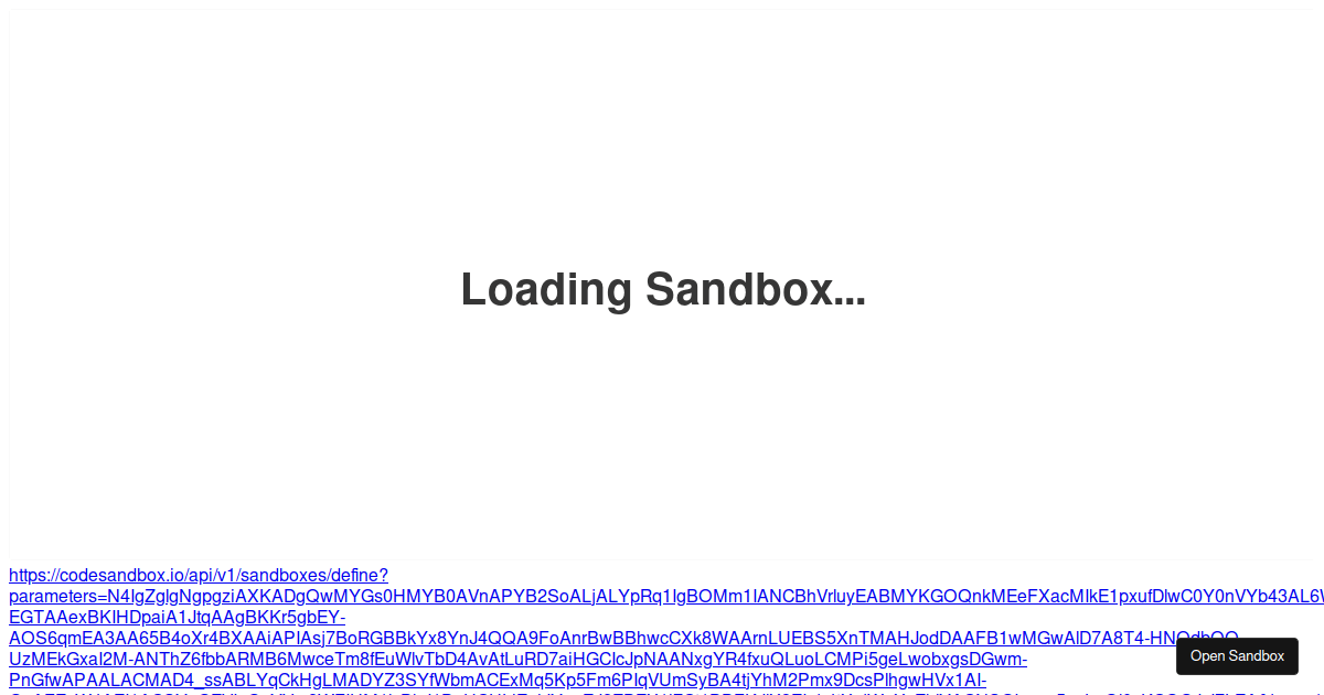 Code Sandbox API demo - Codesandbox