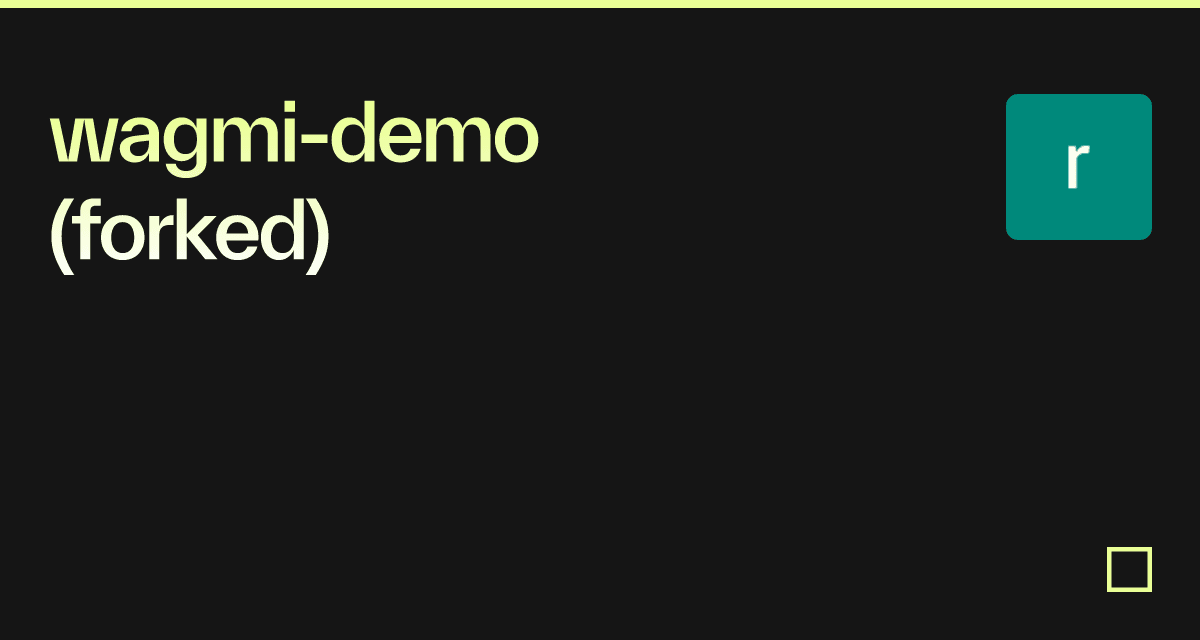 wagmi-demo (forked) - Codesandbox