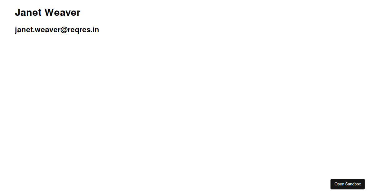 Simple GET API by axios hook - Codesandbox