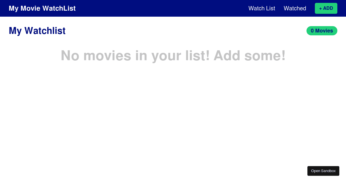 movie-watchlist - Codesandbox