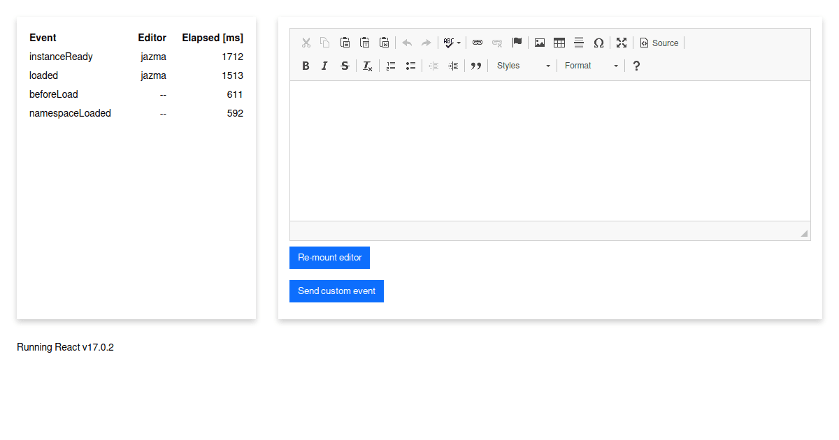 ckeditor/ckeditor4-react: hook-events - Codesandbox