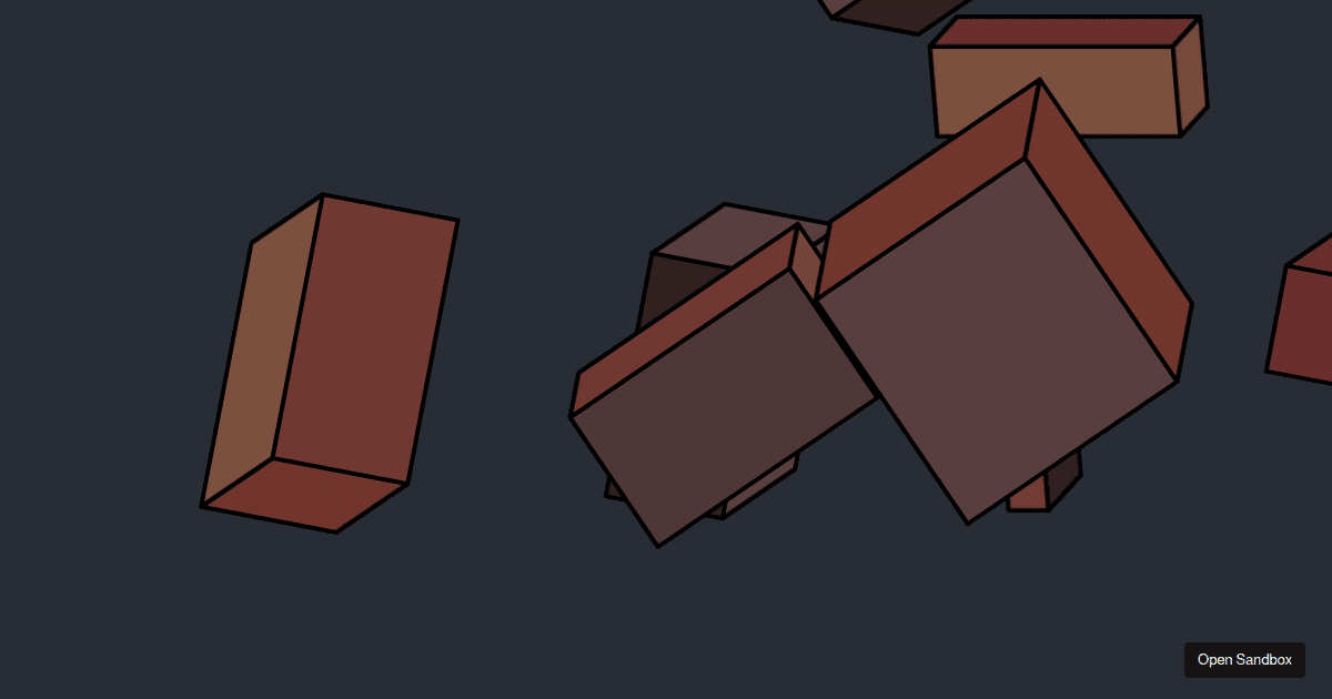 Generated SVG animation - Falling bricks - Codesandbox