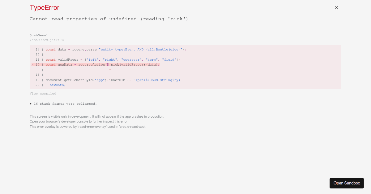 Lucene Query Ast Codesandbox