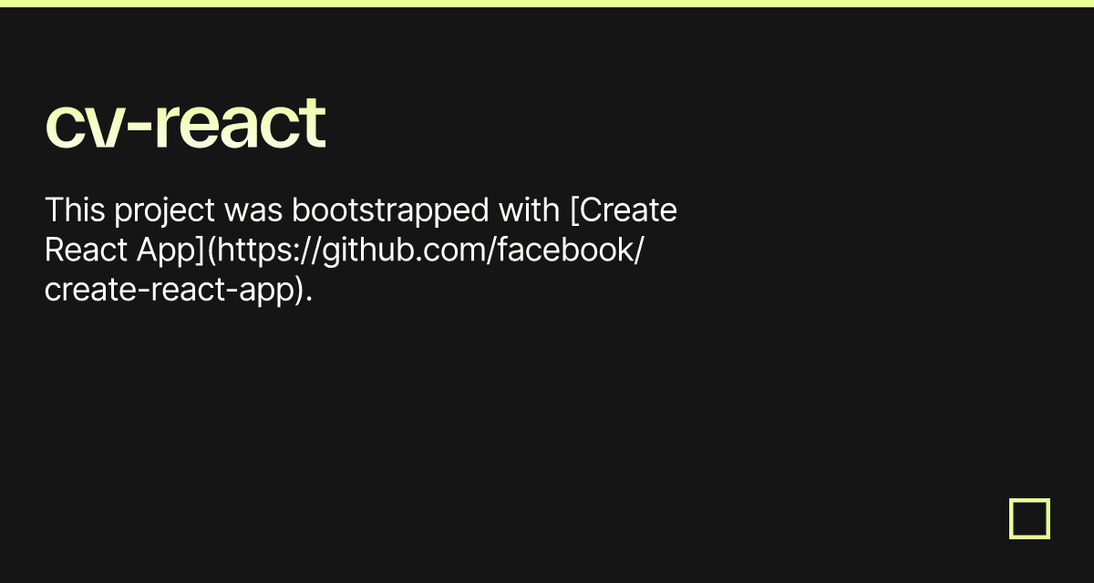 cv-react - Codesandbox