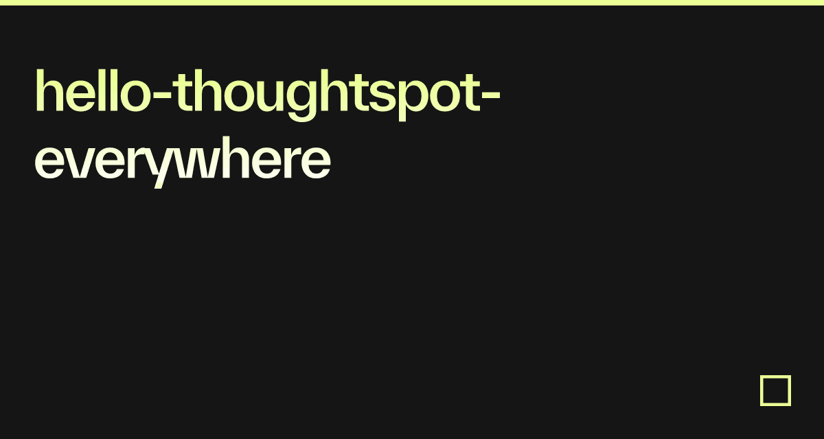 hello-thoughtspot-everywhere - Codesandbox