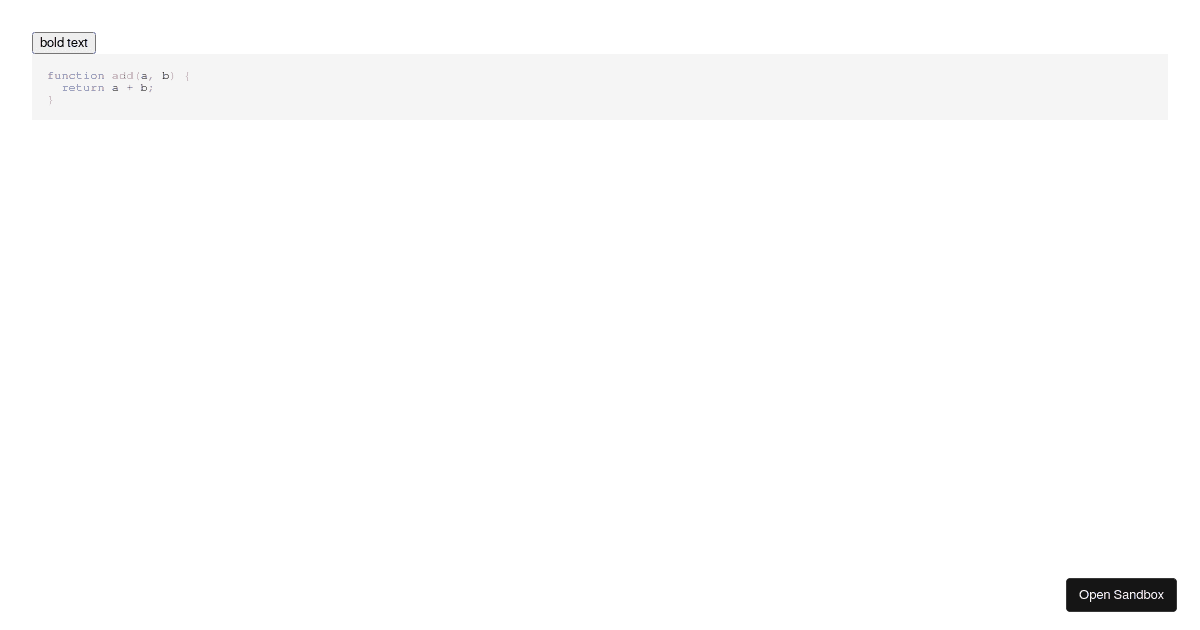 React Textarea Code Editor for Example (#80) - Codesandbox React Textarea Code Editor for Example (#80) - Codesandbox