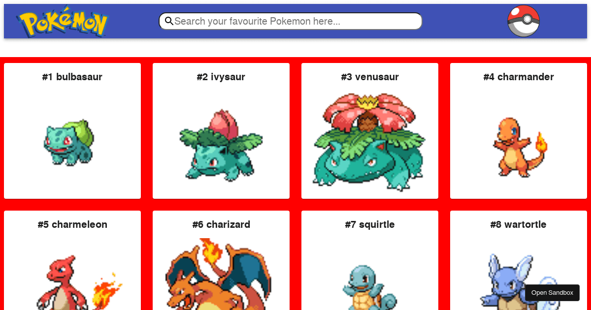 pokedex - Codesandbox