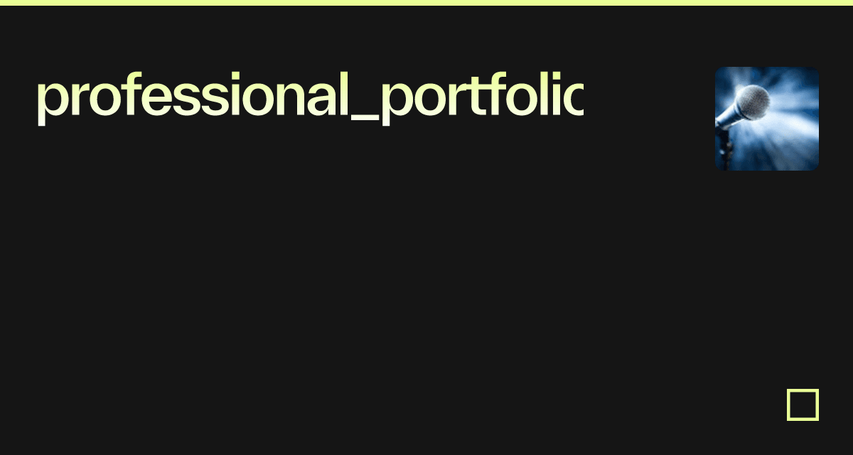 professional_portfolio - Codesandbox