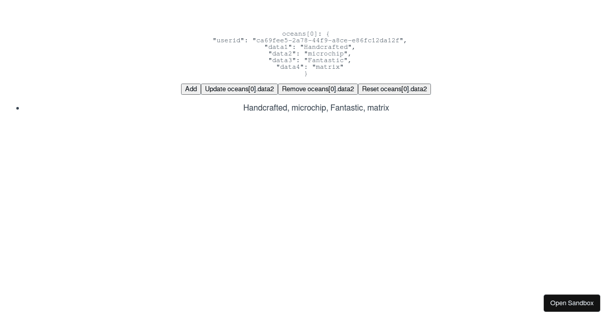 Using Object Array Prop In Vue Codesandbox
