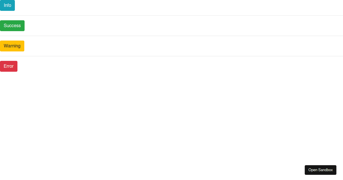 React Notifications Codesandbox