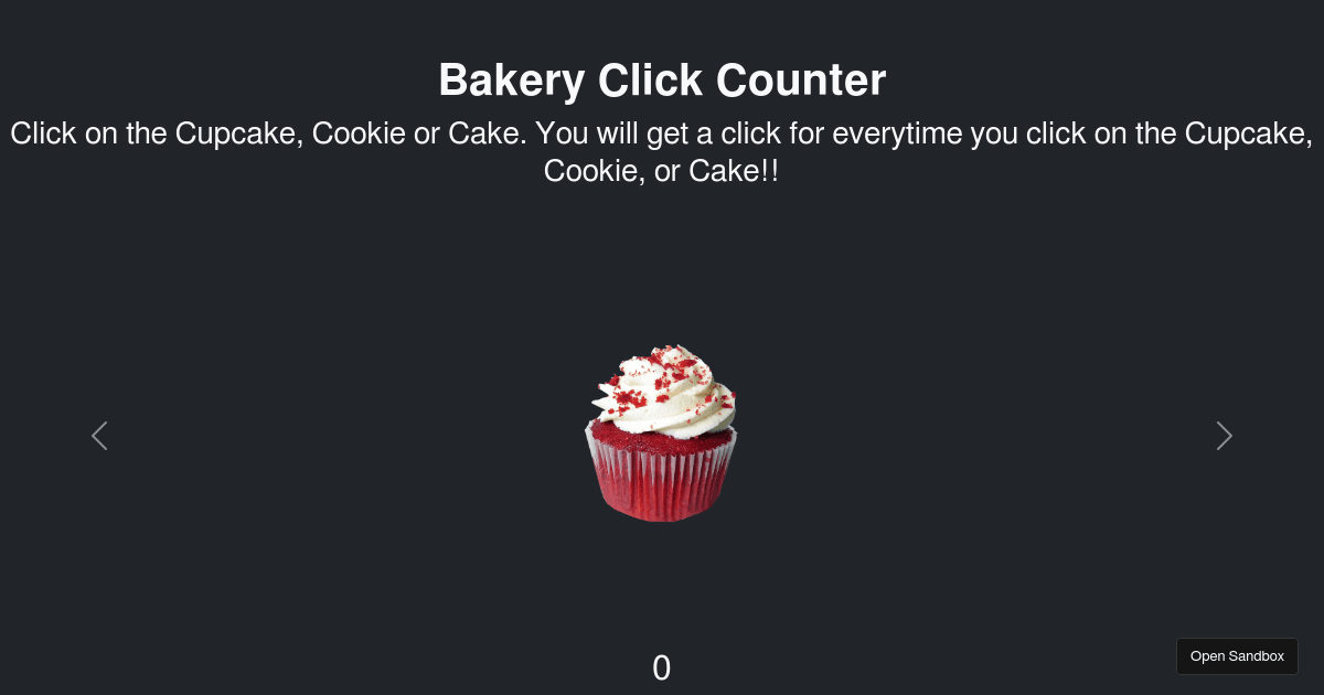 Bakery Click Counter Codesandbox 