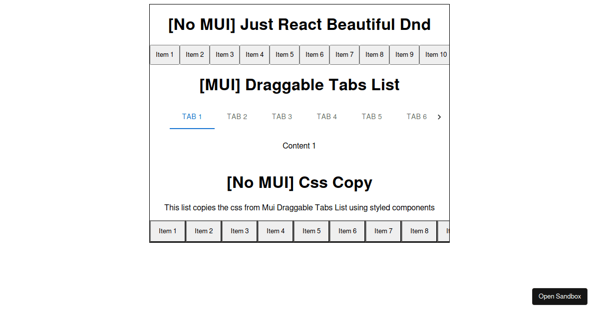 draggable-scrollable-items-list - Codesandbox