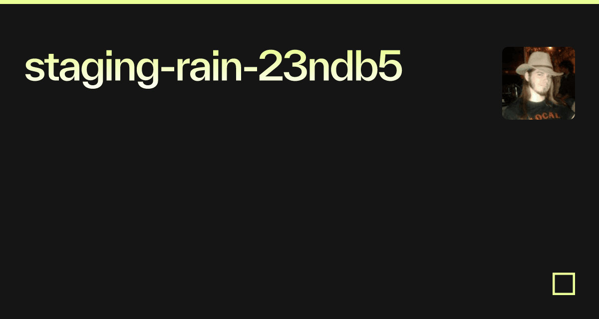 staging-rain-23ndb5 - Codesandbox