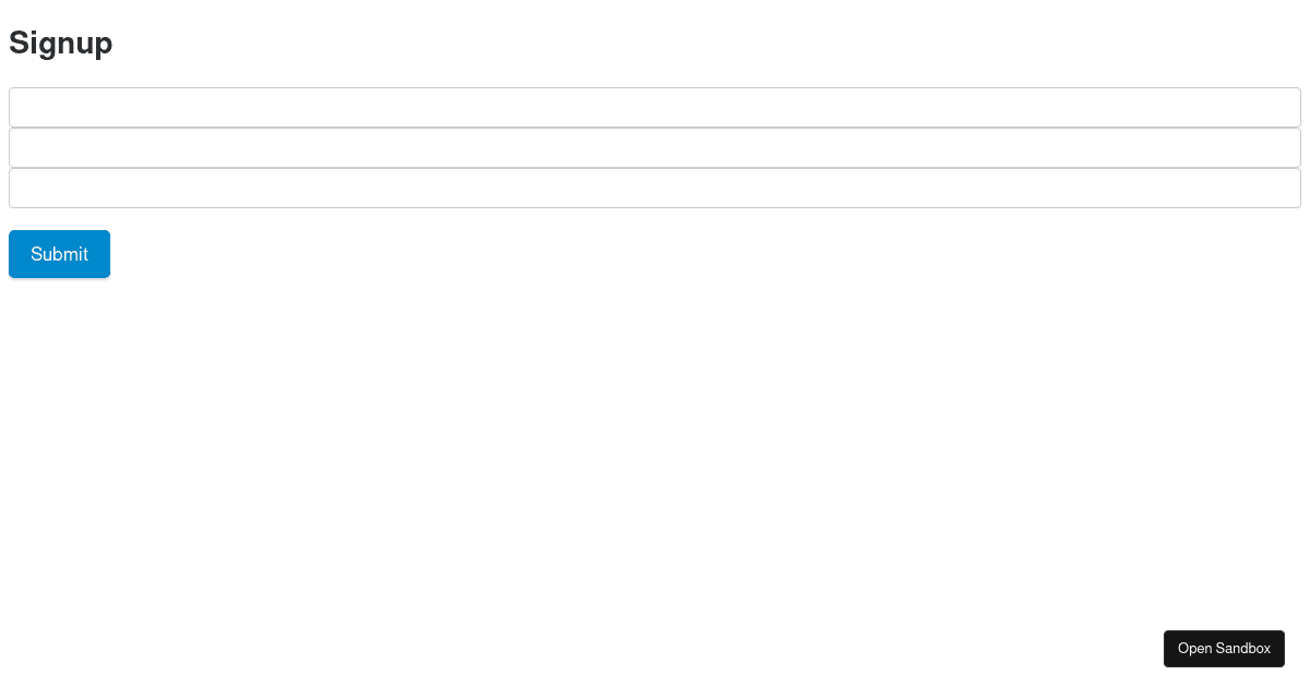 Formik Example (forked) - Codesandbox