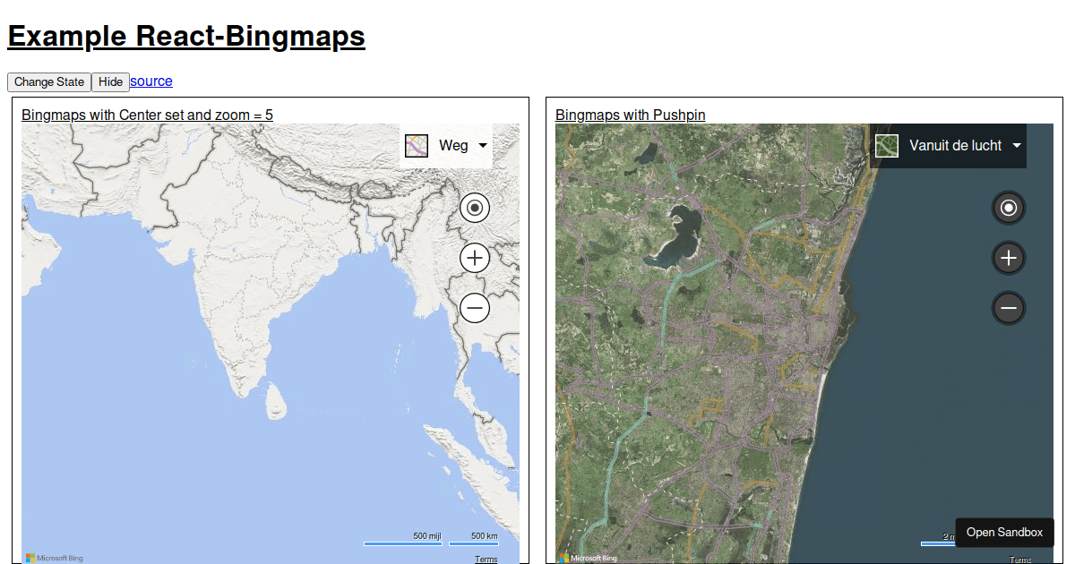 Bing Maps - Codesandbox