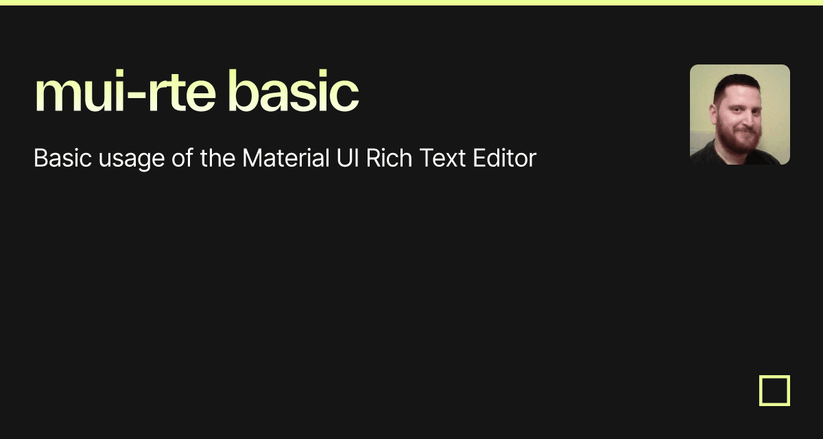 mui-rte basic - Codesandbox