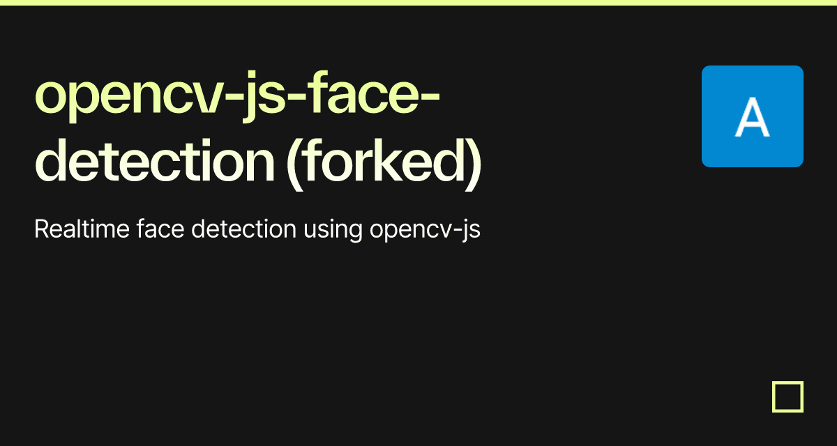 Opencv Js Face Detection Forked Codesandbox 