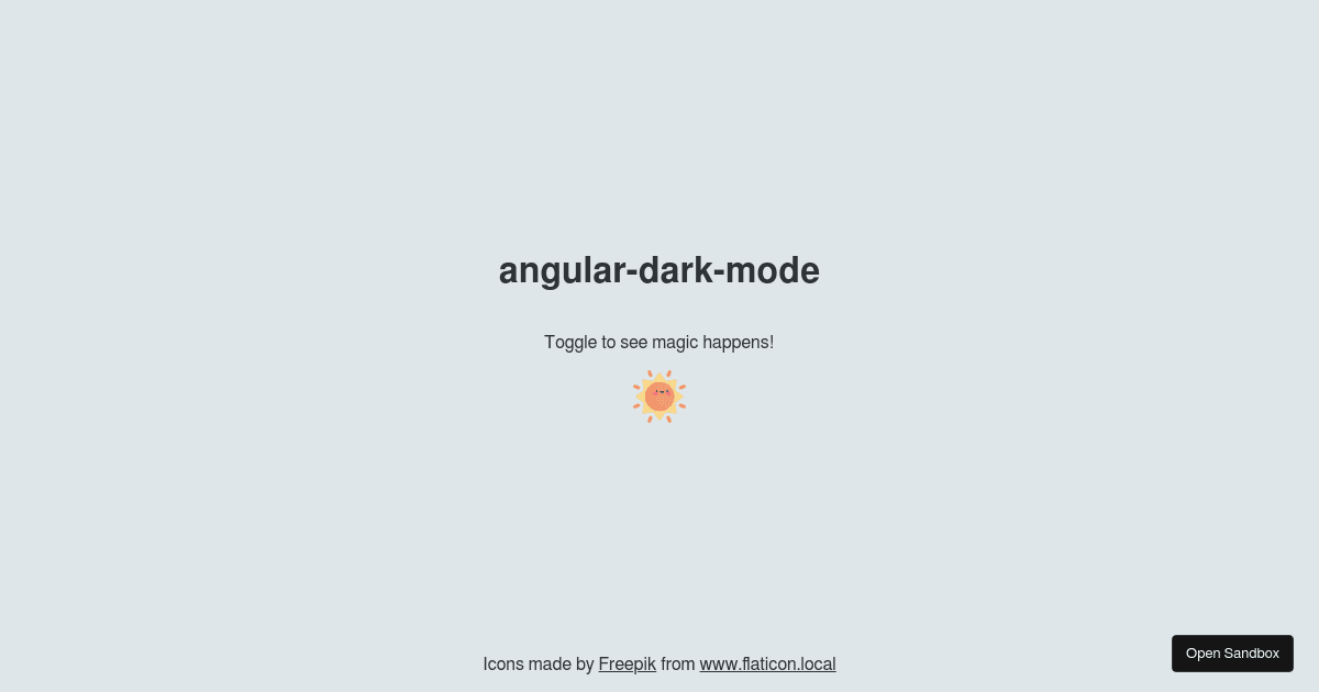 Angular Dark Mode Example Forked Codesandbox 