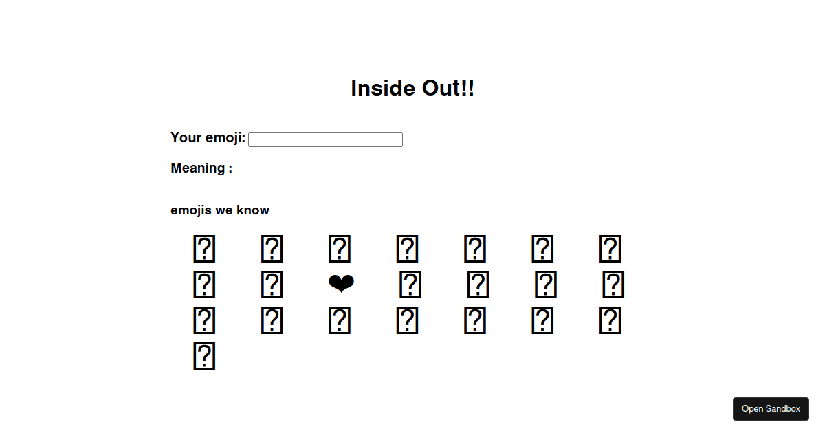emoji-react-app - Codesandbox