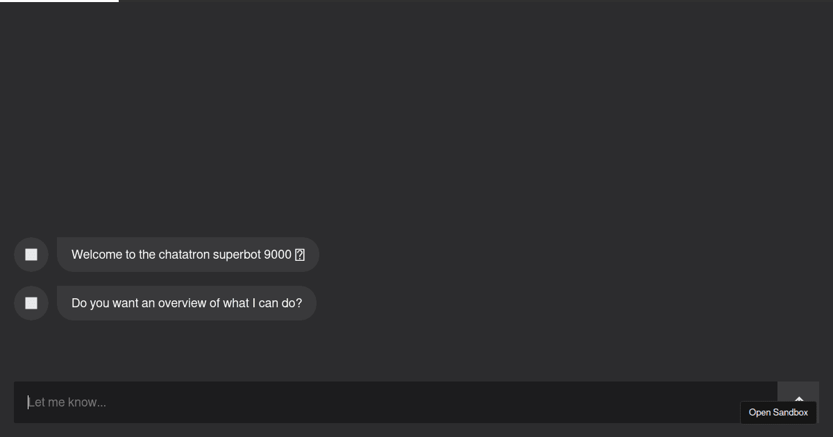 Conversational Form (forked) - Codesandbox