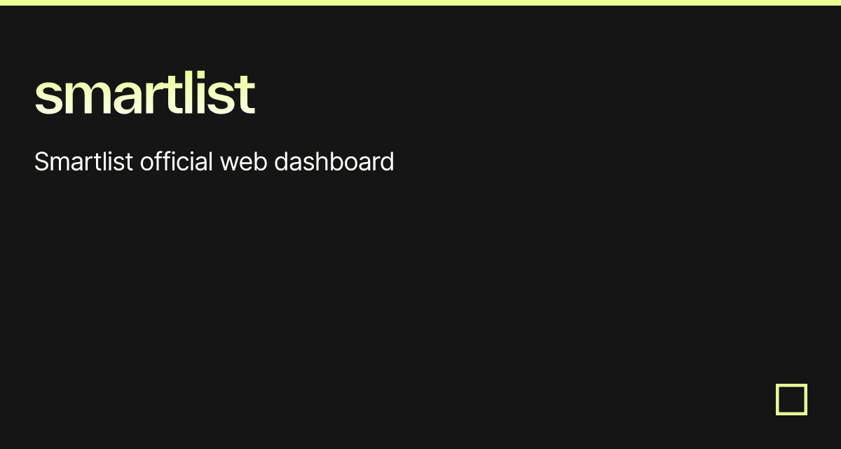 smartlist - Codesandbox