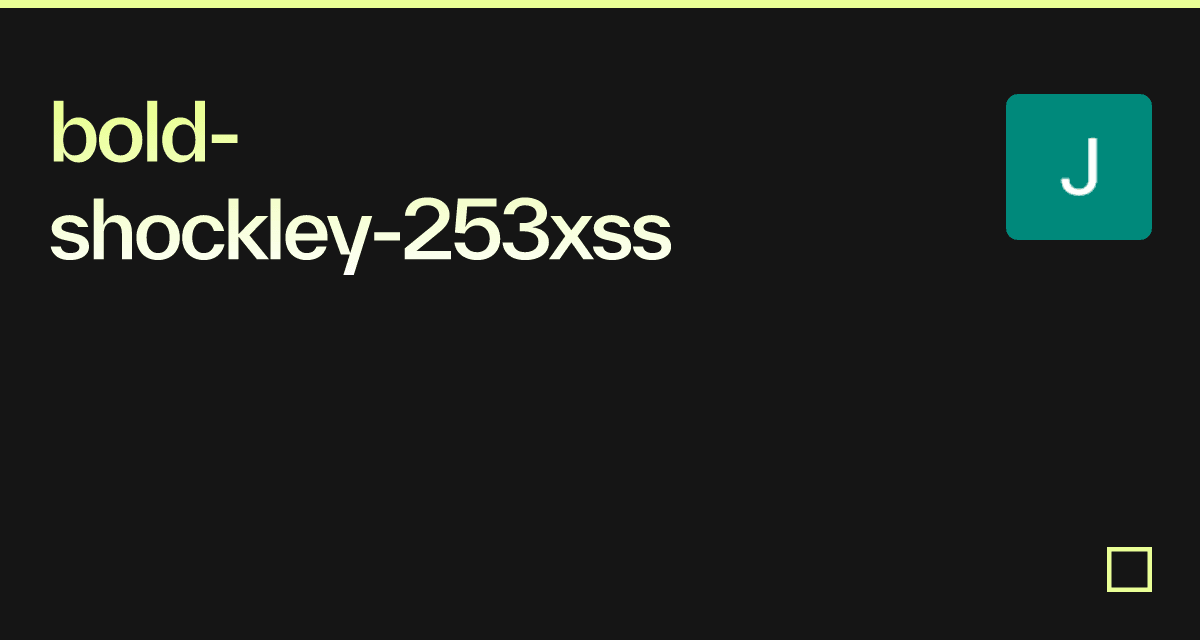 bold-shockley-253xss - Codesandbox