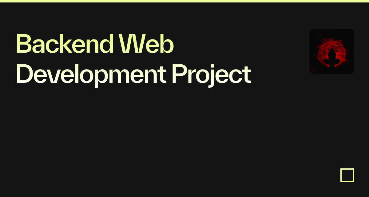 Backend Web Development Project - Codesandbox