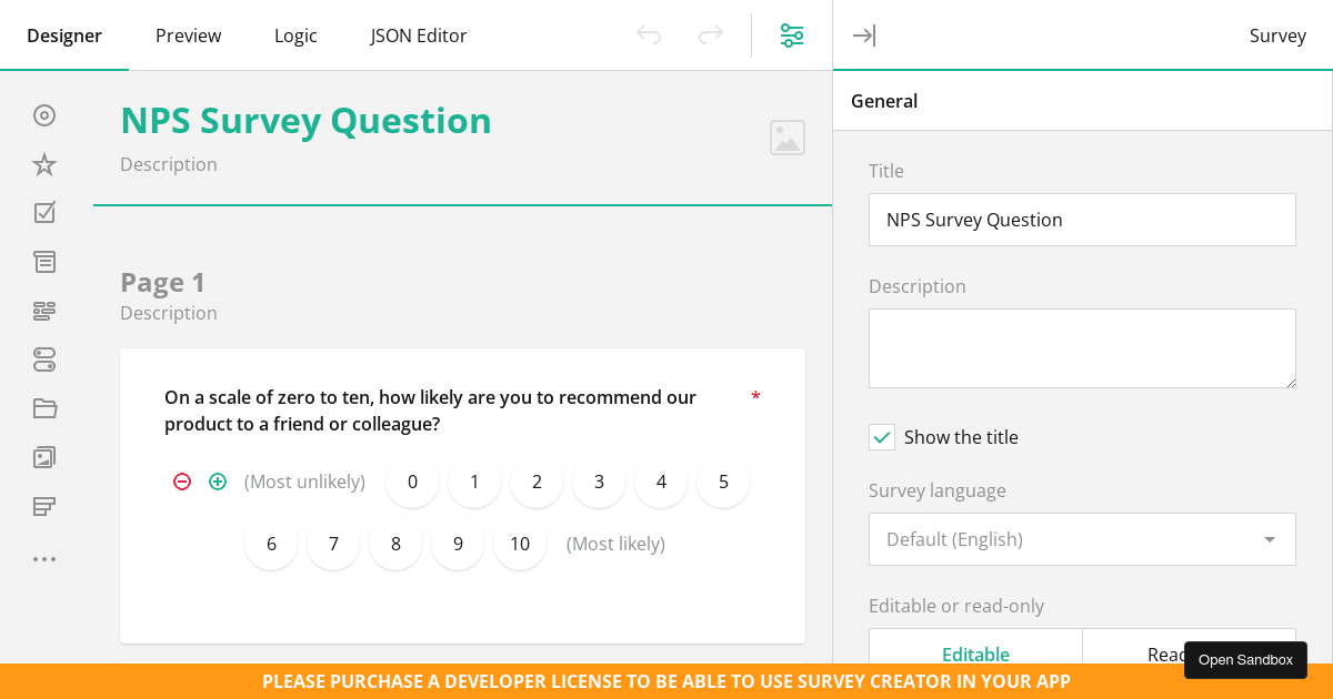 surveyjs-angular - Codesandbox