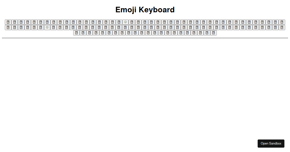 Emoji Keyboard - Codesandbox