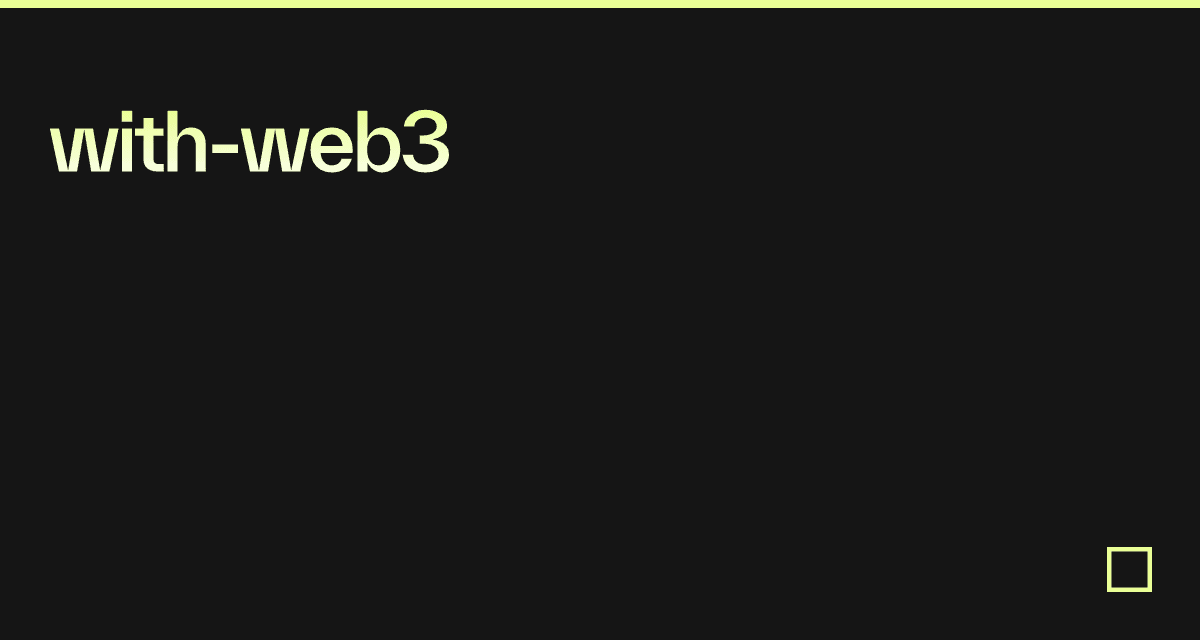 with-web3 - Codesandbox