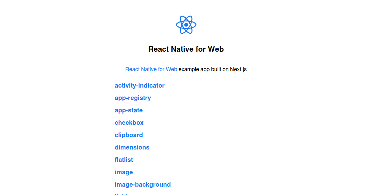 react-native-web-examples - Codesandbox