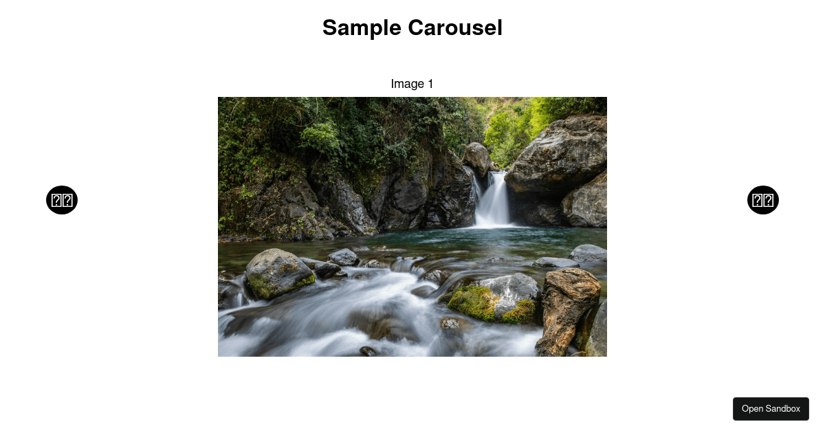 SAMPLE CAROUSEL - Codesandbox