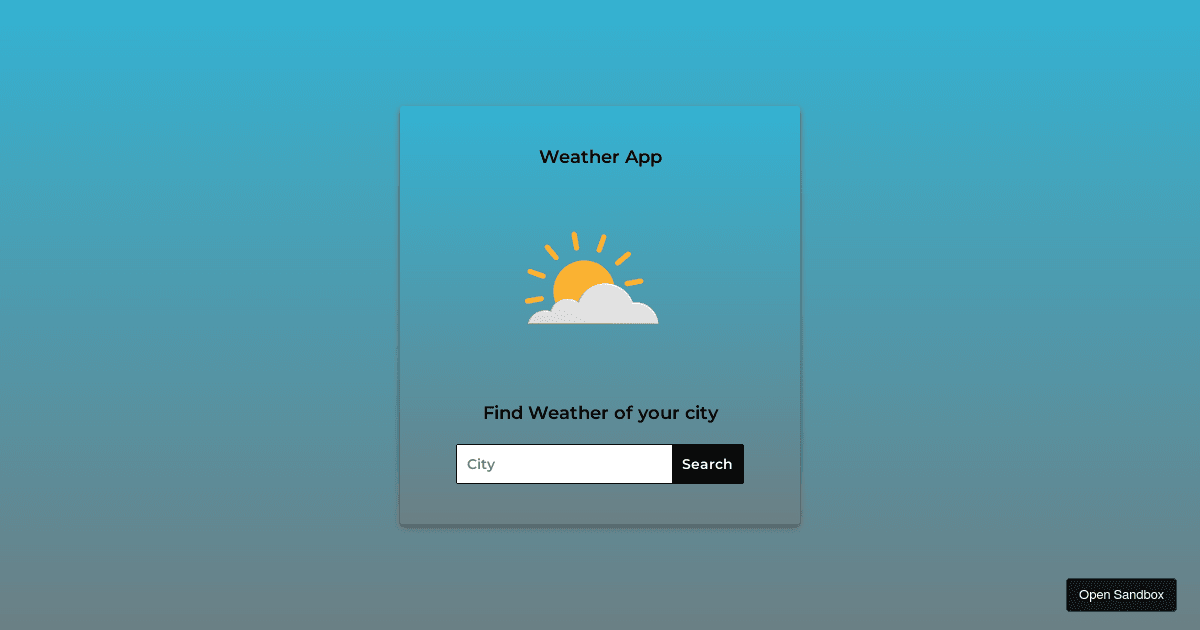 react-weather-app - Codesandbox