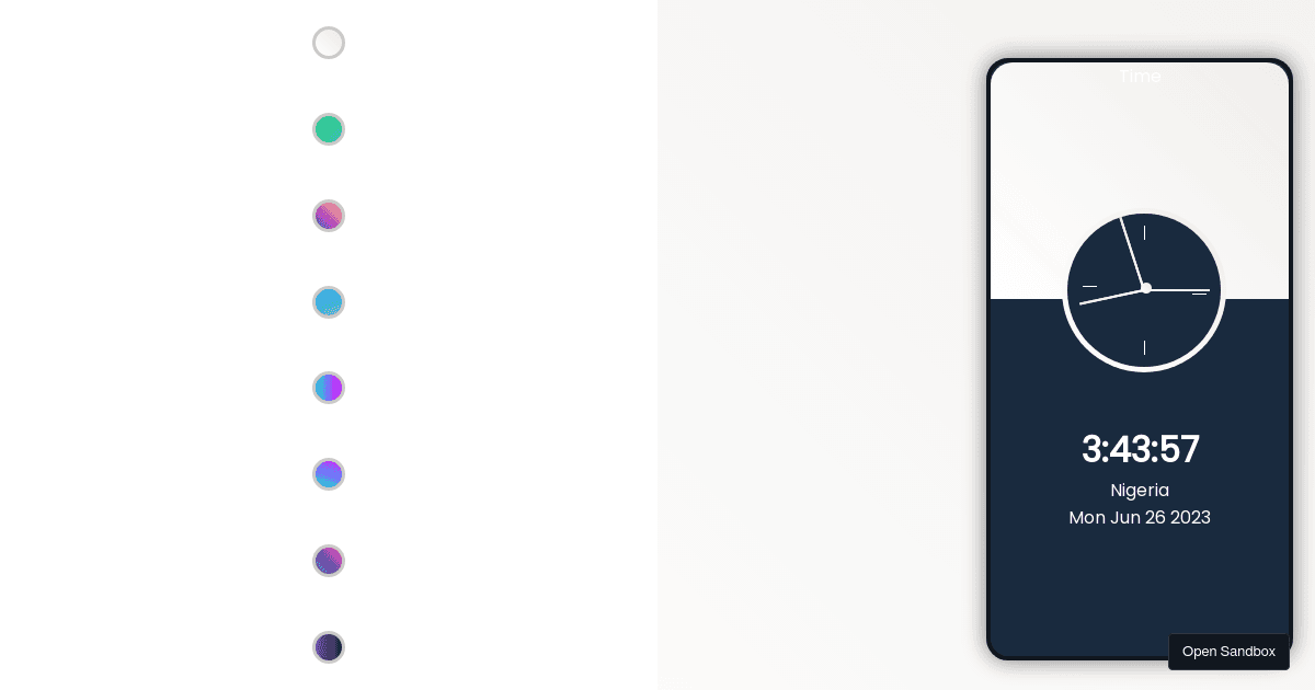 Iamdami48 Real Time Clock App Codesandbox
