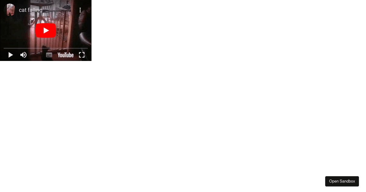 react-youtube example (forked) - Codesandbox