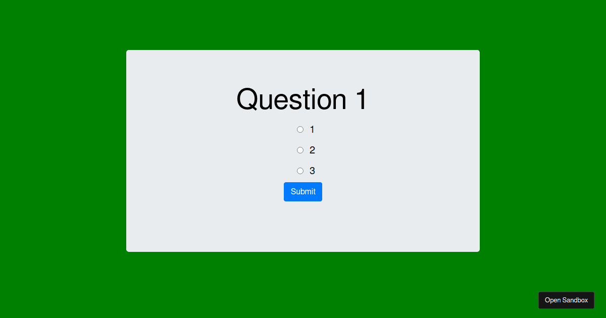 React Quiz Game - Codesandbox