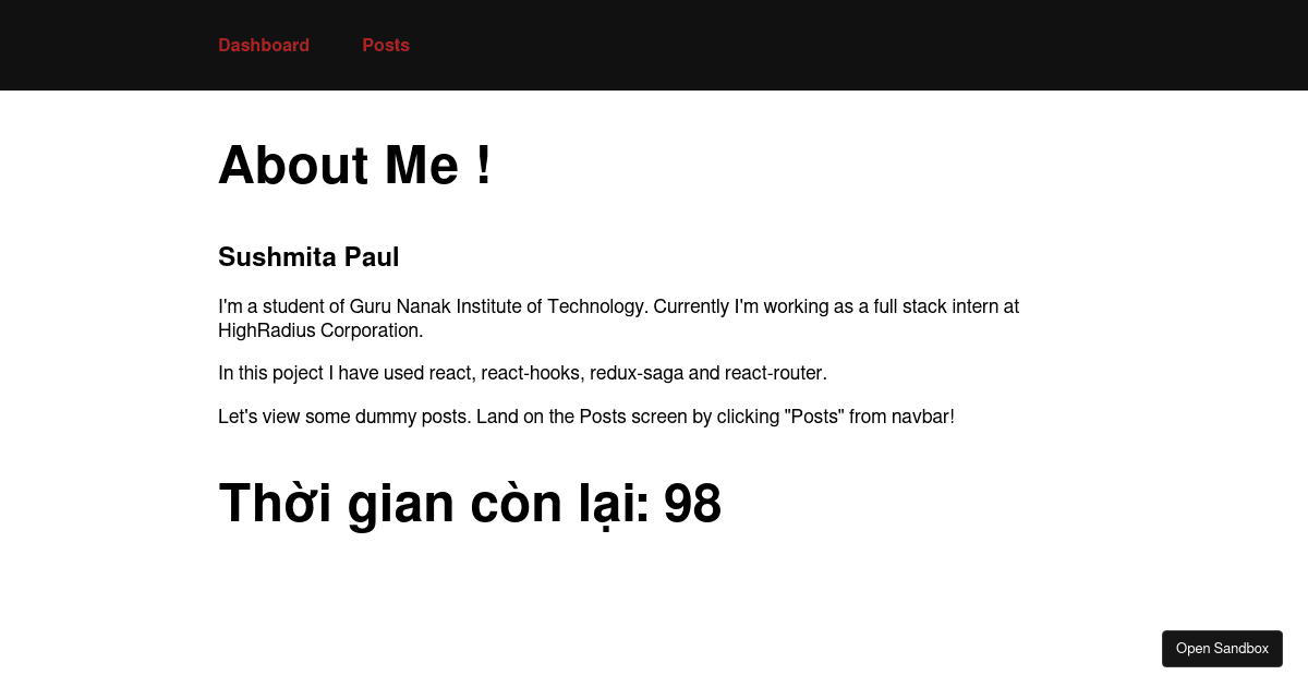 react-redux-router-saga example app (forked) - Codesandbox