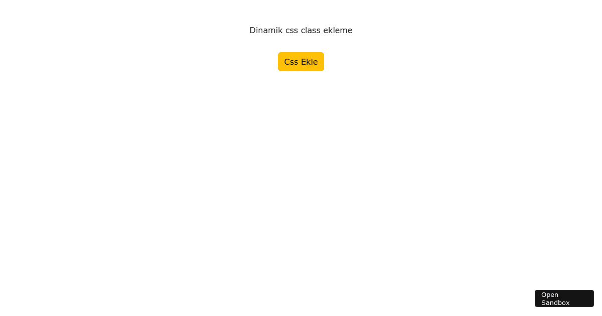 React Add Dinamic Class Codesandbox 2846