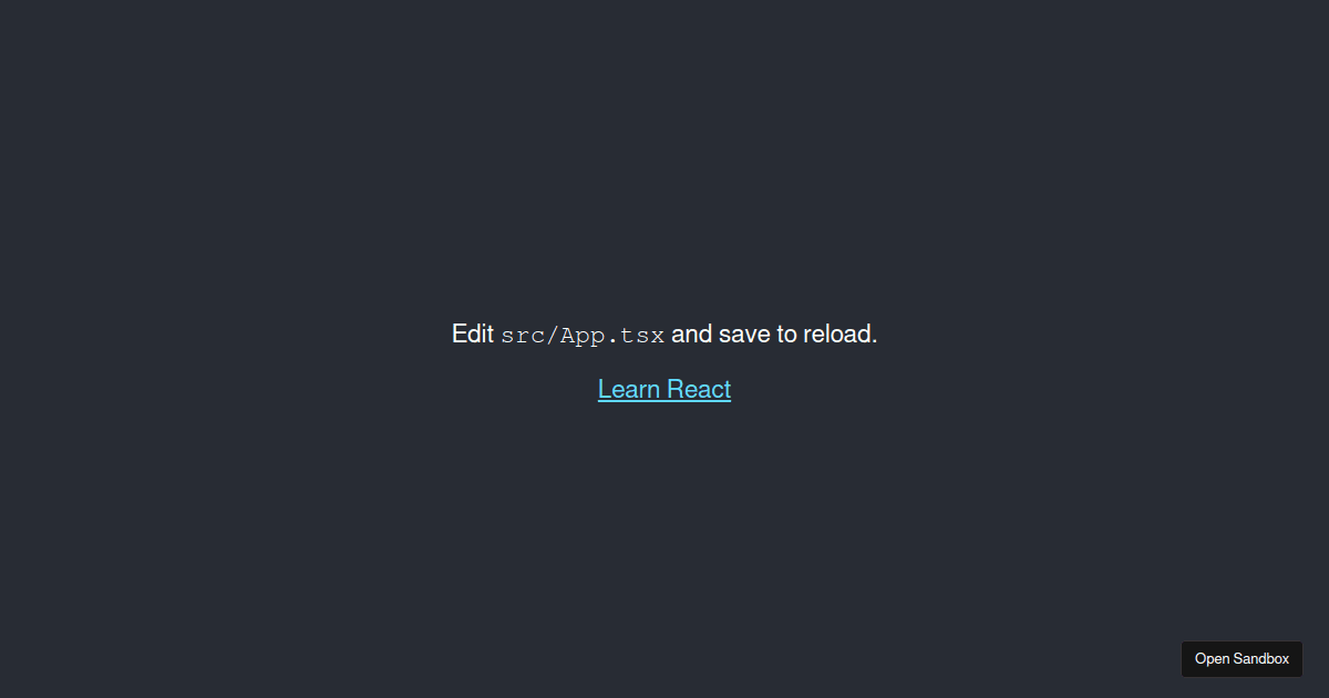 React Esbuild Starter Codesandbox