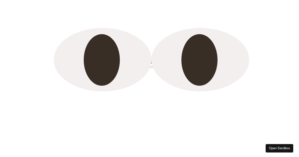 Eyes Follow Mouse Cursor 👀 Forked Codesandbox