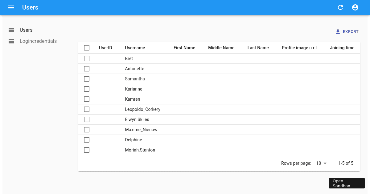 react-admin-sample - Codesandbox