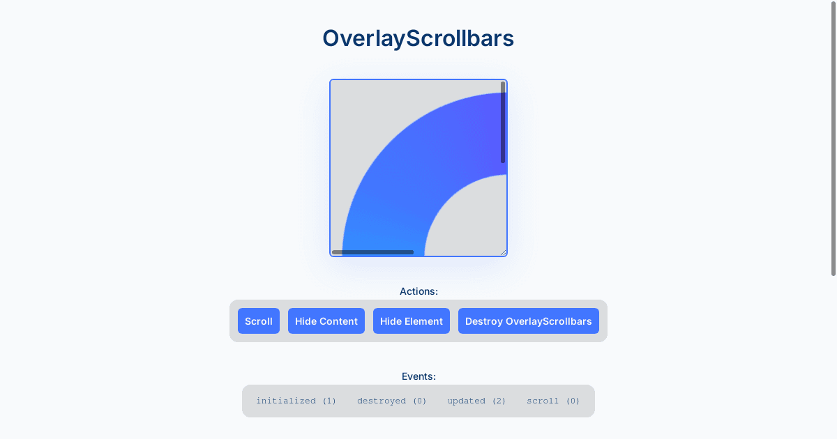 overlayscrollbars example - Codesandbox