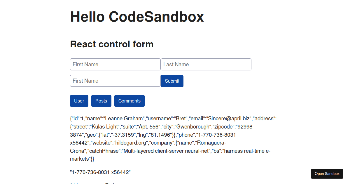 magical-curran-29u1ms - Codesandbox