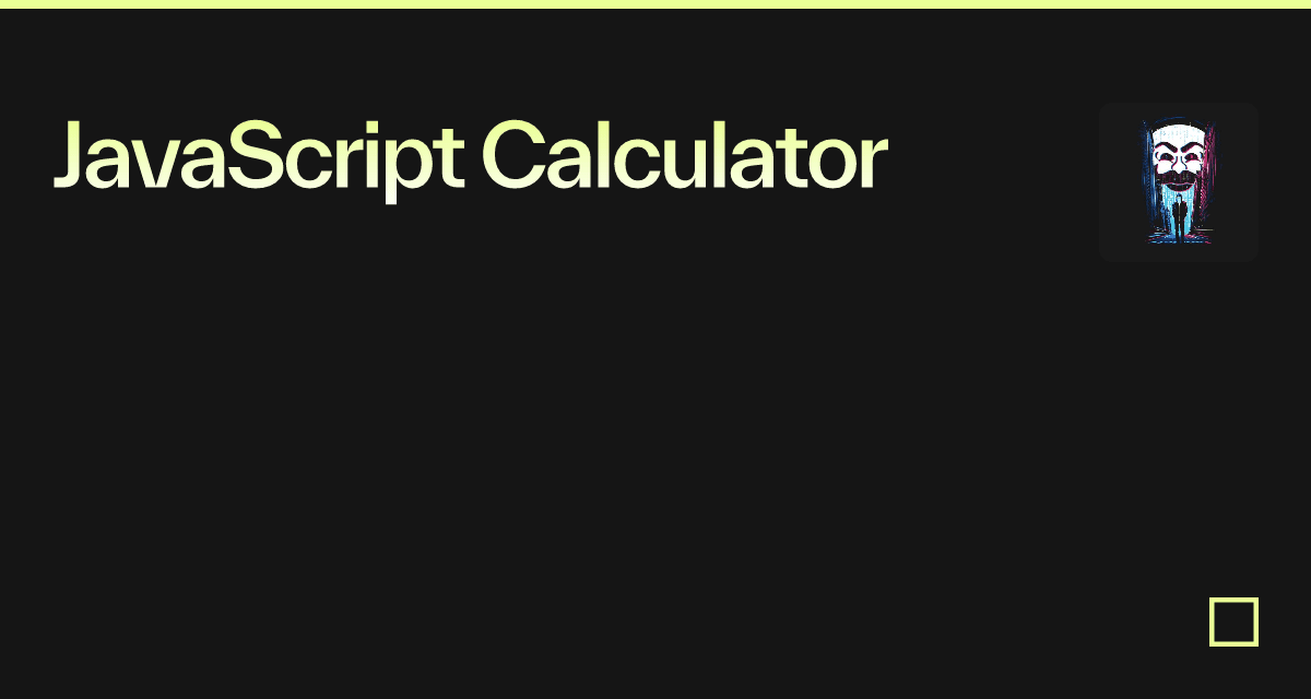 JavaScript Calculator - Codesandbox
