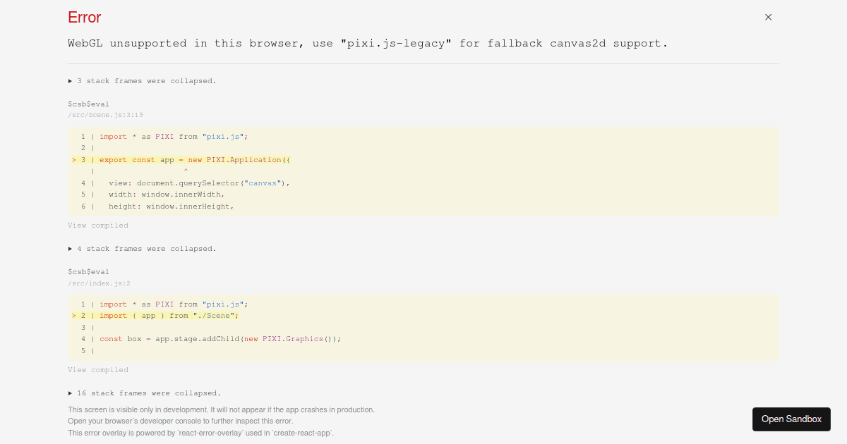 Pixi.js Tempate - Codesandbox Pixi.js Tempate - Codesandbox